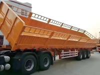 China Bulk Cargo Semi Trailer with Side Walls 3/4 Axle Mechanical Suspension 13/16/20 Ton for sale