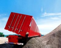 China Wosheng Tri-Axle Hydraulic Lift Side Tipper Side Dump Semi Trailer Side Tipping Trailer for sale