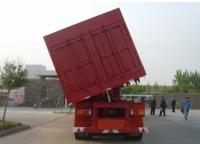 China Wosheng Tri-Axle Hydraulic Lift Side Tipper Side Dump Semi Trailer Side Tipping Trailer for sale