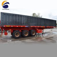 China Steel Tri 3 Axles 50 Tons Side Dump Truck Semi Trailer for Sand Stone Grain Transporting for sale