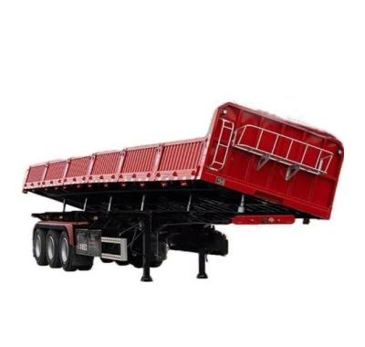 China Wosheng Tri-Axle Side Dump Trailer with Hydraulic Lift and 13000*2550*2900mm Dimensions for sale