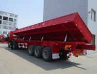 China Wosheng Tri-Axle Side Dump Trailer with Hydraulic Lift and 13000*2550*2900mm Dimensions for sale