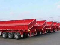 China Wosheng Tri-Axle Side Dump Trailer with Hydraulic Lift and 13000*2550*2900mm Dimensions for sale