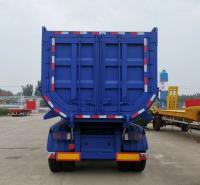 China Rear Dump Style Semi-Trailer Wosheng 4 Axles Hydraulic End Tipper Semi Truck Trailer for sale