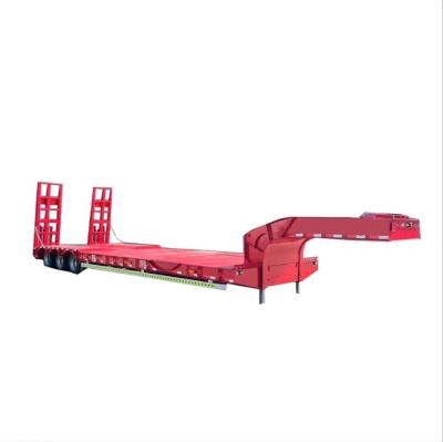 China Direct 4 Axles 16 Wheels Low Bed Semi Trailer with Max Payload of 30TON/60TON/80TON/100TON for sale