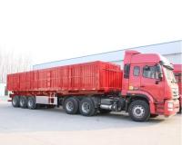 China Competitive Tri-axle Hydraulic Lift Side Tipper Side Dump Semi Trailer for Truck Trailer for sale