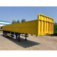 China Steel 3 Axle 40ft 12.4m Fence Cargo Semi Trailer Side Wall Truck Trailer for Bulk Cargo for sale