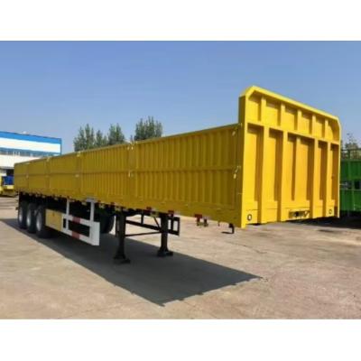 China Steel 3 Axle 40ft 12.4m Fence Cargo Semi Trailer Side Wall Truck Trailer for Bulk Cargo for sale