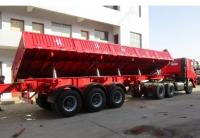 China Competitive Tri-axle Hydraulic Lift Side Tipper Side Dump Semi Trailer for Truck Trailer for sale