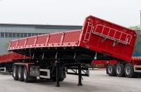 China Competitive Tri-axle Hydraulic Lift Side Tipper Side Dump Semi Trailer for Truck Trailer for sale