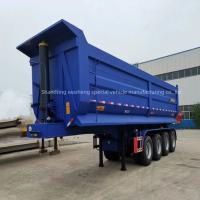 China 4 Axles U-type Hydraulic Rear Dump Semi Trailer with 12.00R22.5/11.00R20 Tires for sale