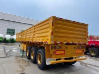 China Steel 3 Axle 40ft 12.4m Fence Cargo Semi Trailer Side Wall Truck Trailer for Bulk Cargo for sale