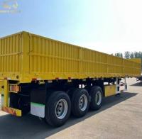 China Steel 3 Axle 40ft 12.4m Fence Cargo Semi Trailer Side Wall Truck Trailer for Bulk Cargo for sale