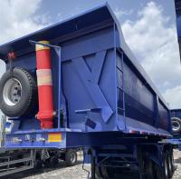 China 28t Heavy Duty Landing Gear Dump Semi Trailer with Universal Rear Tipping for sale