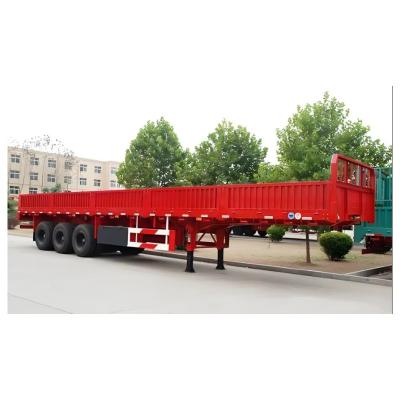China Custom Color 3 Axle Semi Side Wall Fence Semi Trailer with Mechanical Suspension for sale