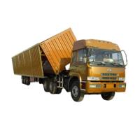 China Truck Trailer 3 Axles Hydraulic Side Dump Semi Trailer with 40-100 ton Max Payload for sale