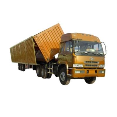 China Truck Trailer 3 Axles Hydraulic Side Dump Semi Trailer with 40-100 ton Max Payload for sale