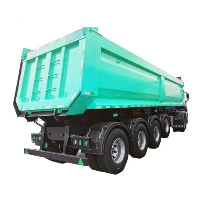 China 50-80 Ton Hydraulic Tipper Rear Dump Semi Trailer with Heavy Duty Landing Gear 28t for sale