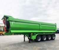 China 50-80 Ton Hydraulic Tipper Rear Dump Semi Trailer with Heavy Duty Landing Gear 28t for sale