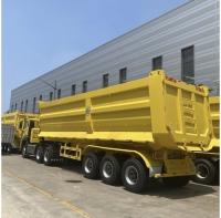 China Q345B / T700 Steel Main Beam Hydraulic Rear Dump Semi Trailer for Sand Stone Transport for sale