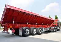 China 30-100 tons payload side tipping semi trailer 13000x2550x2900 for truck and bulk cargo for sale
