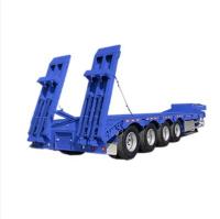 China 2024 Top Selling 2/3/4/5 Axles Low Bed Lowboy Truck Lowbed Semi Trailer 13000x3000x1700mm for sale