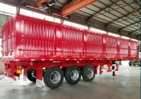 China Customers' Request Hydraulic Lift Side Dump Semi Trailer with Tri-axle and Steel Material for sale
