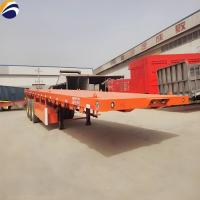 China Steel Flatbed Container Semi Trailer With 12 Twist Lock For 2