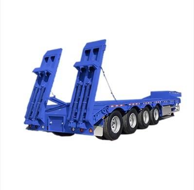 China Air or Mechanical Suspension 3/4 Axle Lowboy Semi Trailer for Excavator Transport for sale