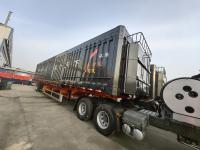 China Heavy Duty Tri-axle Side Tipping Trailer with Hydraulic Lift and Side Dump Function for sale