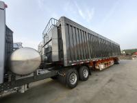 China Heavy Duty Tri-axle Side Tipping Trailer with Hydraulic Lift and Side Dump Function for sale