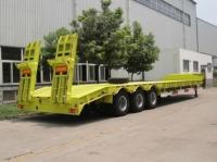 China 60T Max Payload Q345B/T700L Low Bed Truck Trailer for Excavator and Durable Machinery for sale