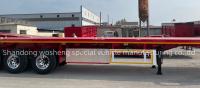 China Durable Q345B Steel Main Beam Flatbed Semi Trailer for 20FT 40FT Container Transport for sale