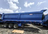 China Truck Trailer WS Aluminium Tri-axle Hydraulic Grain Rear Dump Tipper Semi Trucks Trailer for sale