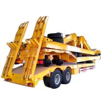 China Max Payload 30000 kg Lowbed Lowboy Low Bed Semi Trailer for Truck and Other Equipment for sale