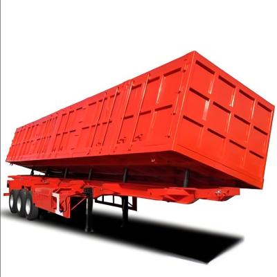 China Truck Trailer 3 Axles 40-100 Tons Side Dump Semi Trailer and Side Tipper Semi Trailer for sale