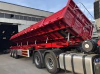 China Truck Trailer 3 Axles 40-100 Tons Side Dump Semi Trailer and Side Tipper Semi Trailer for sale