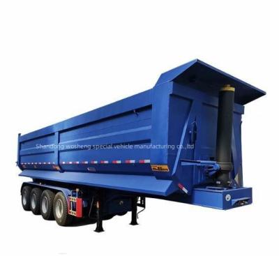 China 28t Heavy Duty Landing Gear U-type Hydraulic Rear Dump Semi Trailer for Steel Transport for sale