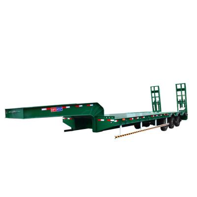 China Transport Heavy Duty Equipment with 3 or 4 Axle 60 Ton Gooseneck Lowbed Semi Trailer for sale