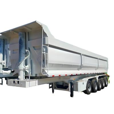 China Customization 80-100 Tons 45 CBM Tipping Semi Trailer for Truck and U Shape Rear Dump for sale