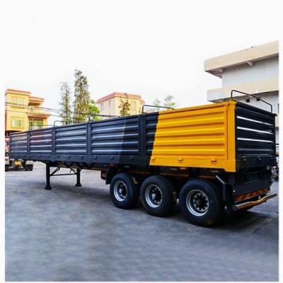 China 50ton Max Payload Semi Cargo Trailer with 8.00-20 Rim and Customized Bulk Side Boards for sale
