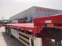 China Truck Trailer 3 Axles Flatbed Semi Trailer with 12.00R22.5 Tires and High Load Capacity for sale