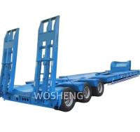 China Transport Heavy Duty Equipment Customizable Lowboy Truck Flatbed Low Bed Semi Trailer for sale