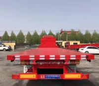 China Truck Trailer 3 Axles Flatbed Semi Trailer with 12.00R22.5 Tires and High Load Capacity for sale