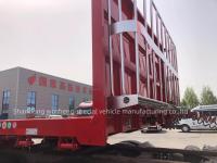 China Truck Trailer 3 Axles Flatbed Semi Trailer with 12.00R22.5 Tires and High Load Capacity for sale