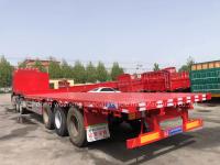 China Truck Trailer 3 Axles Flatbed Semi Trailer with 12.00R22.5 Tires and High Load Capacity for sale