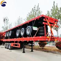 China Wosheng Flat Bed Truck Trailer with 3.5