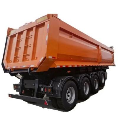 China 40 50 60 80 Ton U-Shape Construction Truck Trailer Back Unload Rear Dump Semi Trailer for sale