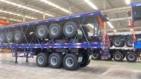 China Semi-Trailer for 20 40 45 Feet Container 3 4 Axle Flat Truck Flat Bed Semi Trailer for sale