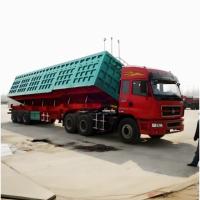 China 80ton Fence Type Flatbed Semi Trailer 3 Axle Side Board Truck Trailer with Steel Body for sale